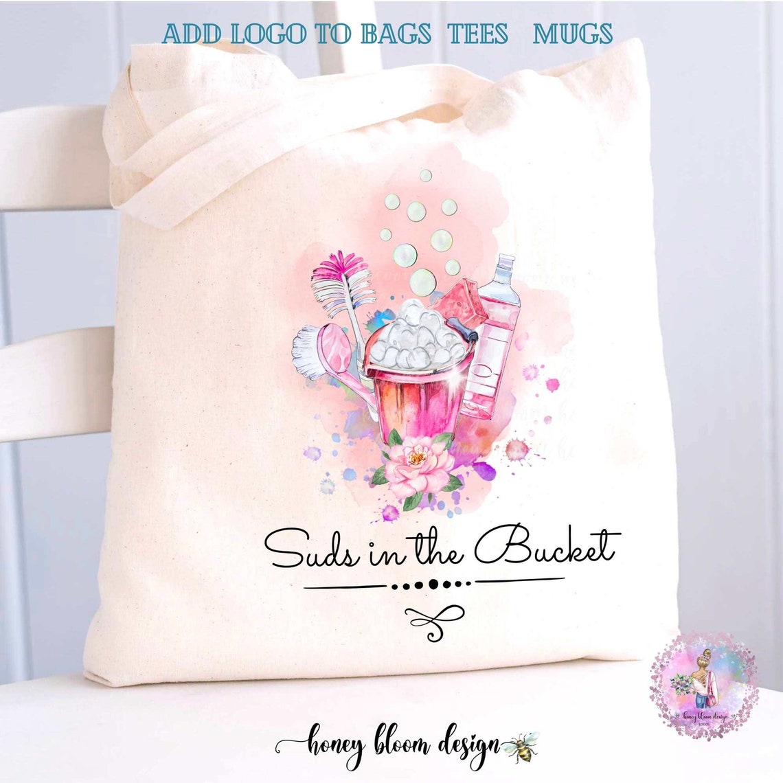 Pink Cleaning Logo Cleaning Supplies Logo Colorful Cleaning - Etsy