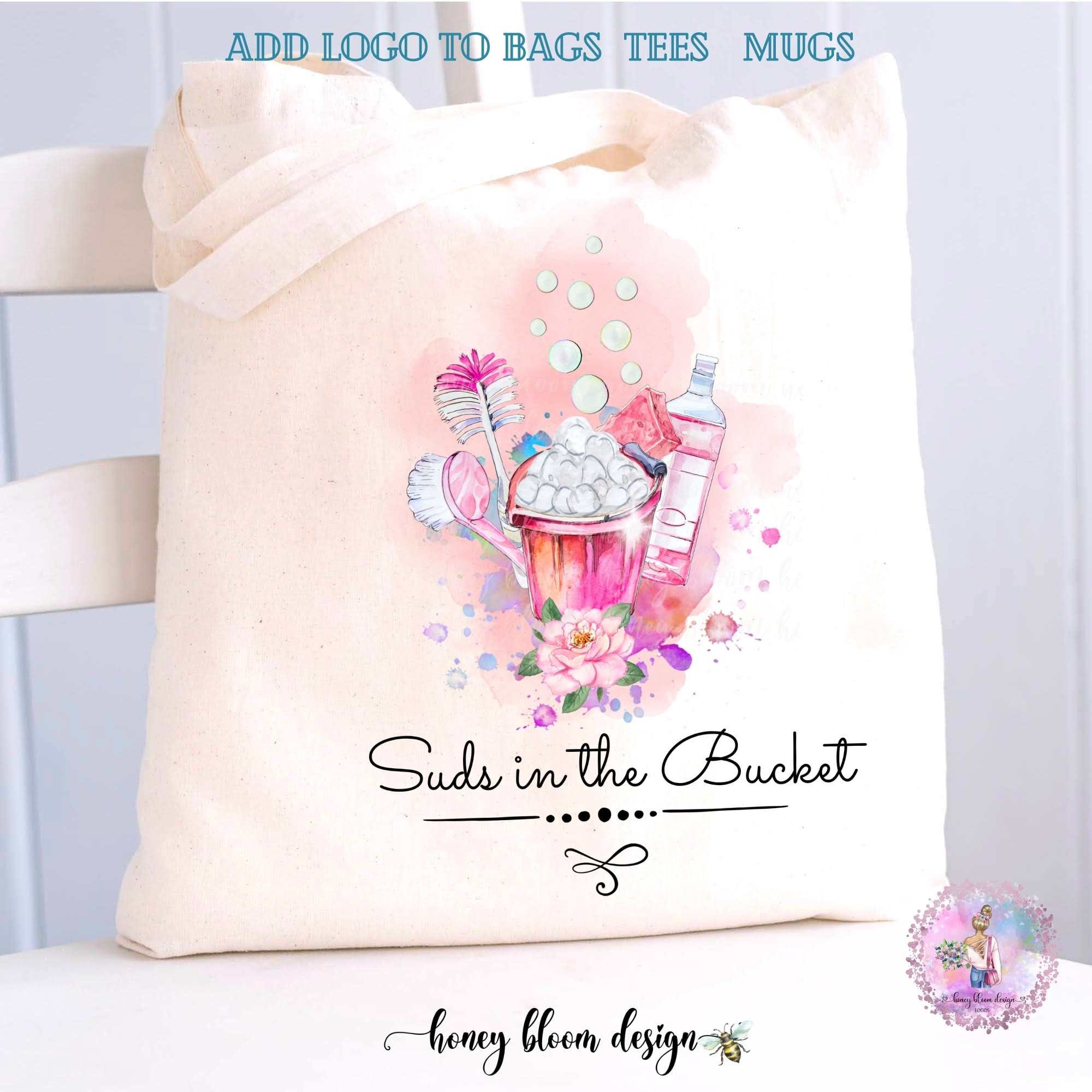 Pink Cleaning Logo, Cleaning Supplies Logo, Colorful Cleaning Service ...
