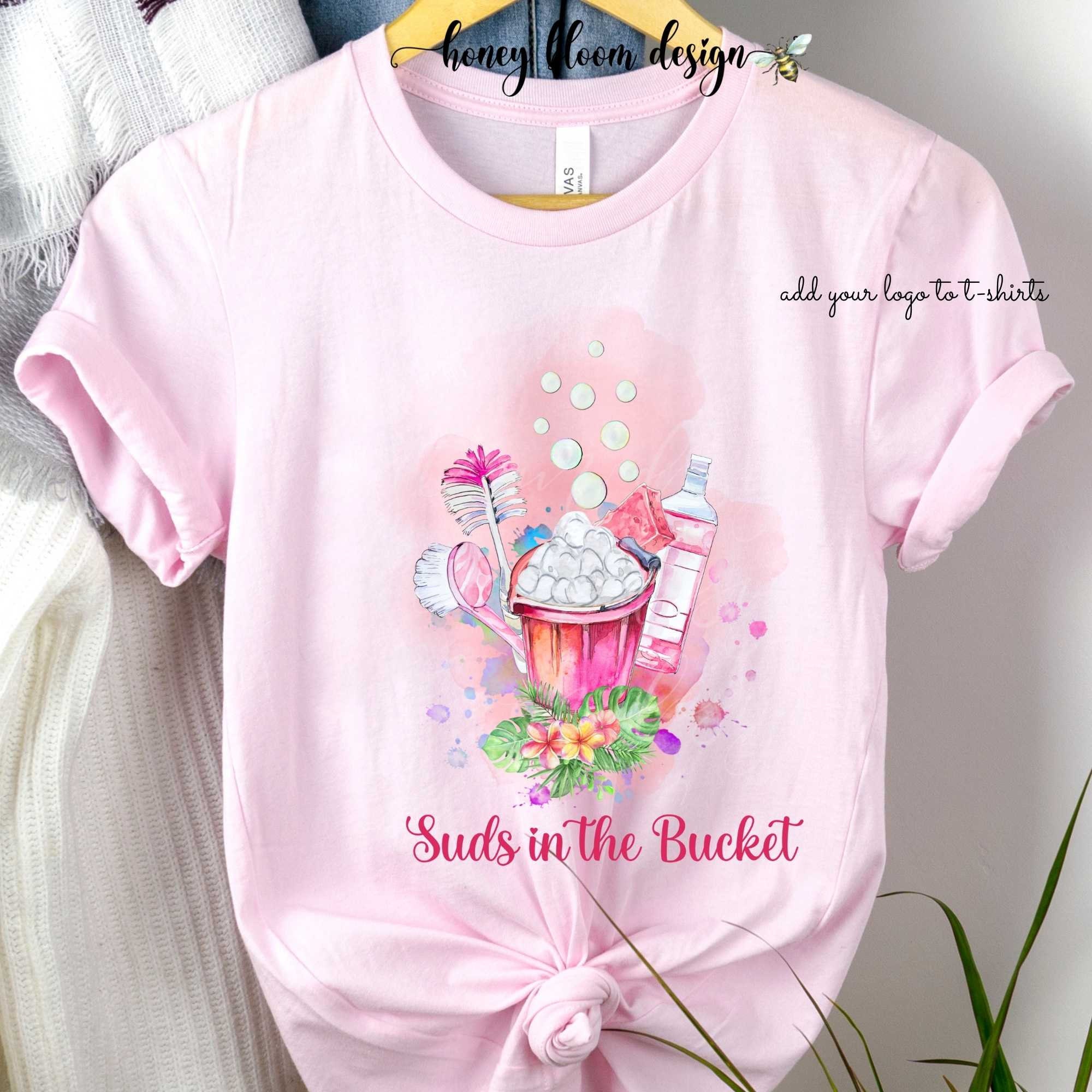 Pink Cleaning Logo, Cleaning Supplies Logo, Colorful Cleaning Service ...