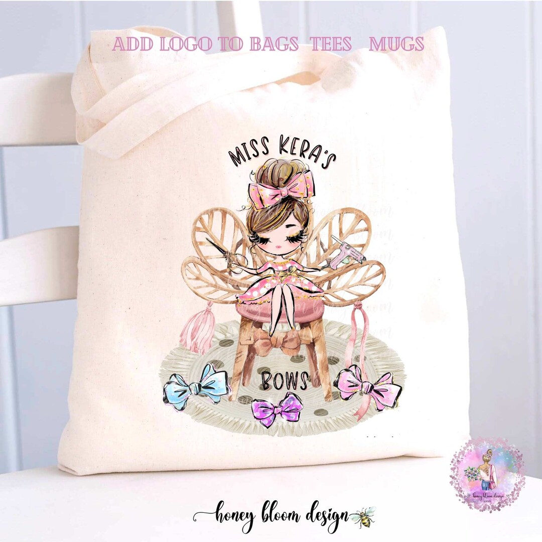 Boho Bows Maker Logo | Brunette Sitting in Boho Chair Log |bows Hair ...