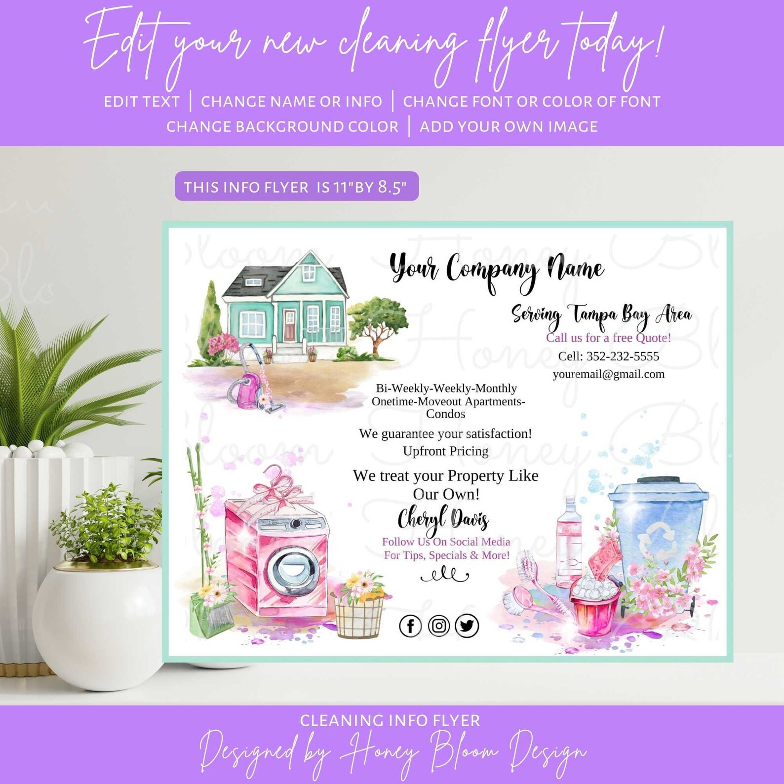 Cleaning Business Flyer Cleaning Supplies Info Flyer - Etsy