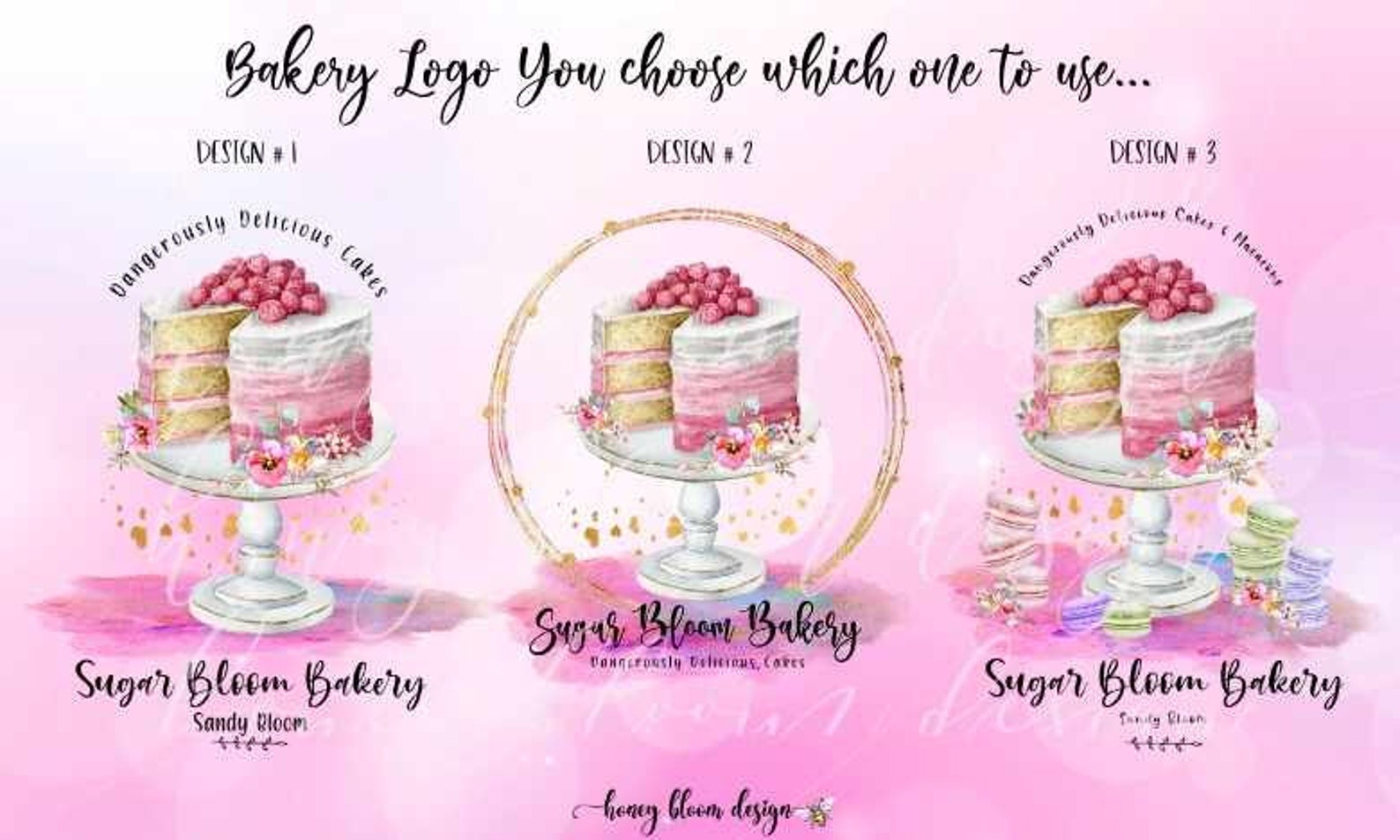 Specialty Cakes Bakery Logo, Glass Cake Stand Logo,cafe Cupcakes Cookie ...