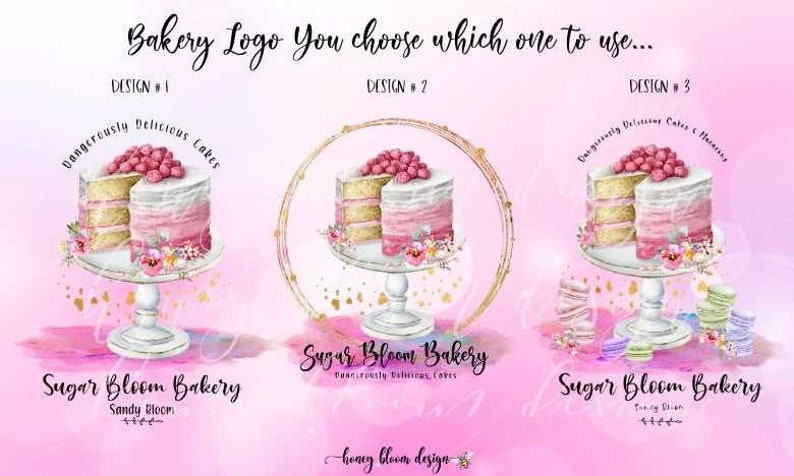 Specialty Cakes Bakery Logo, Glass Cake Stand Logo,cafe Cupcakes Cookie ...