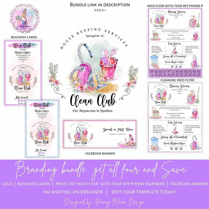 Colorful Cleaning Whole Bundle Set Pink Vacuum Bucket With - Etsy