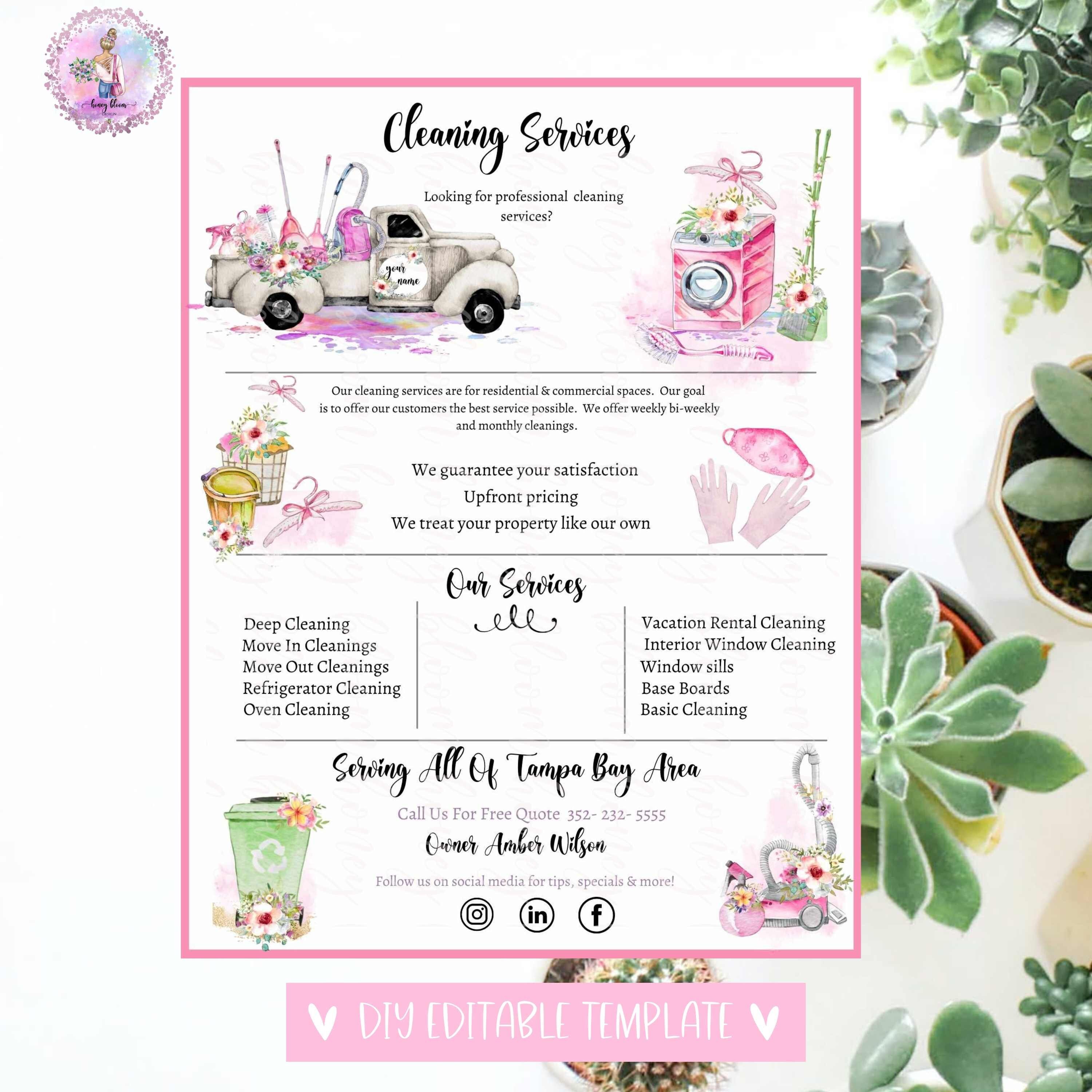 Truck Filled Cleaning Supplies Flyer Vacuum Cleaning Flyer - Etsy