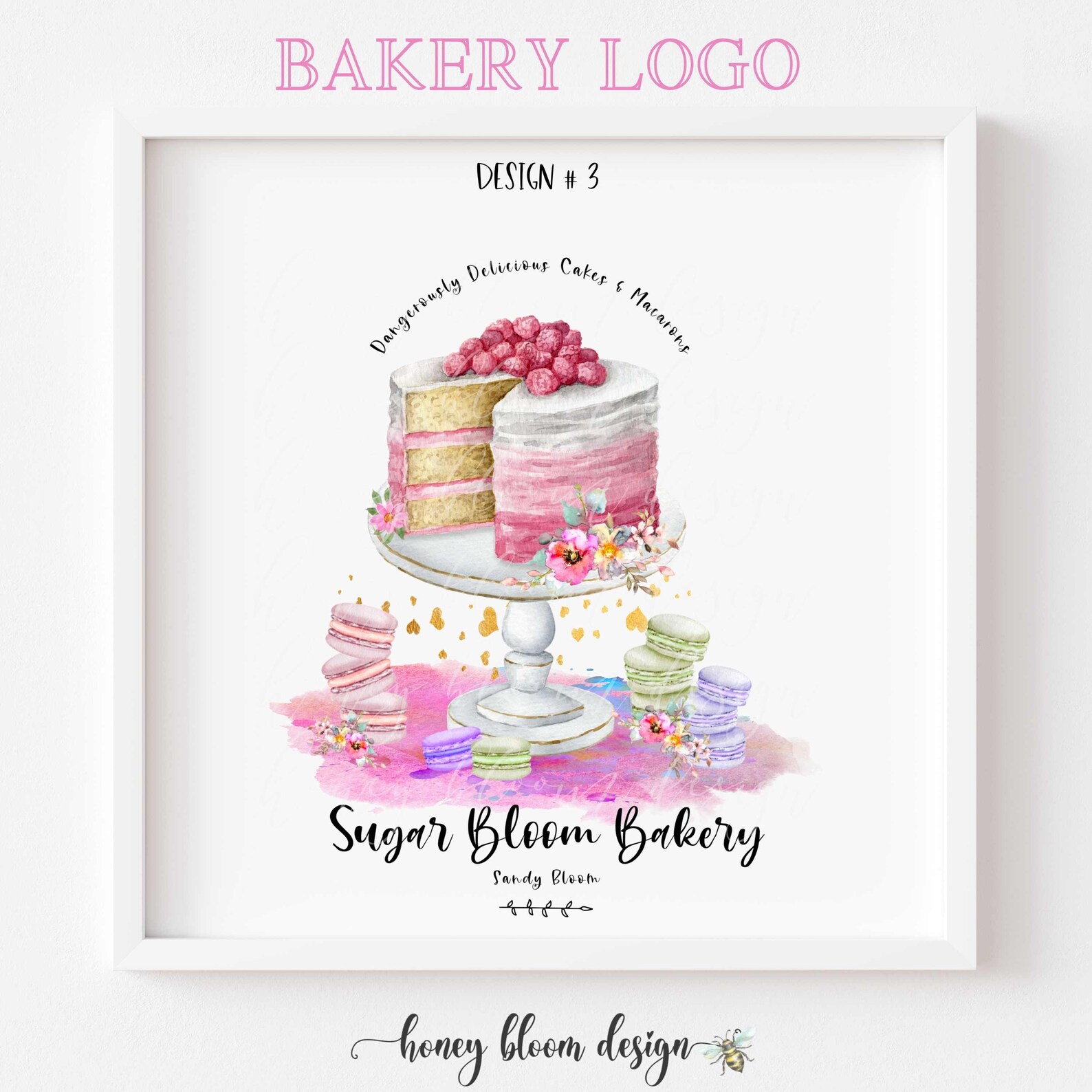 Specialty Cakes Bakery Logo, Glass Cake Stand Logo,cafe Cupcakes Cookie ...