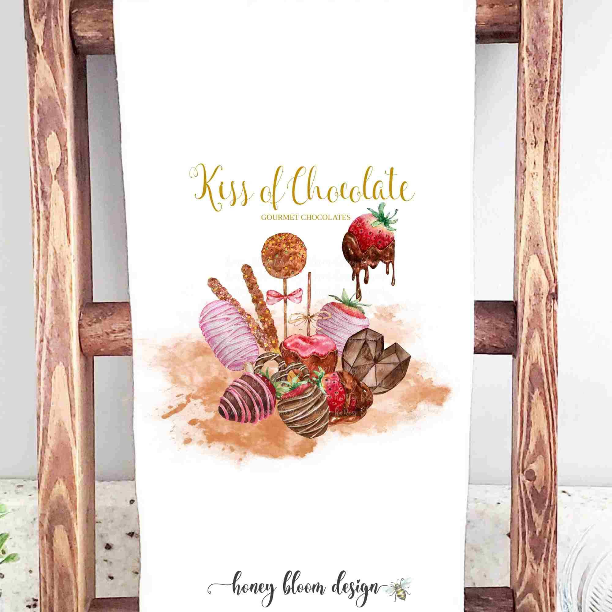 Chocolate Dripped & Dipped Logo Chocolate Branding Chocolate - Etsy