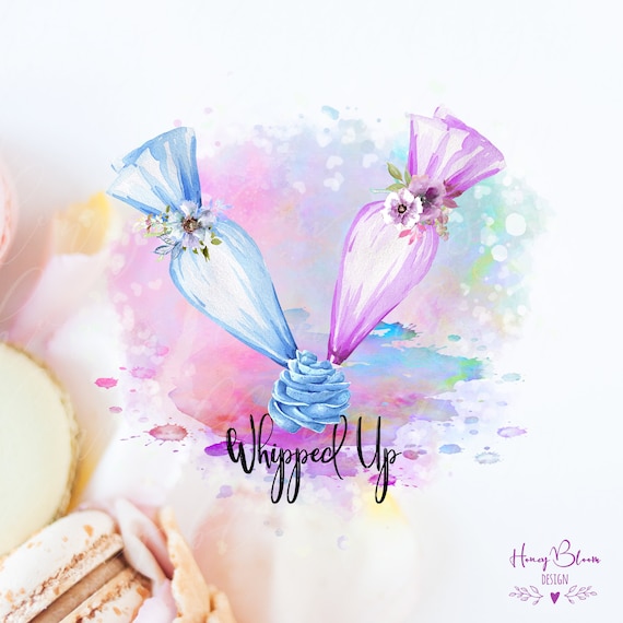 Colorful Bakery Logo Pastry Bag Logo Cupcakes Cookie Bakery | Etsy