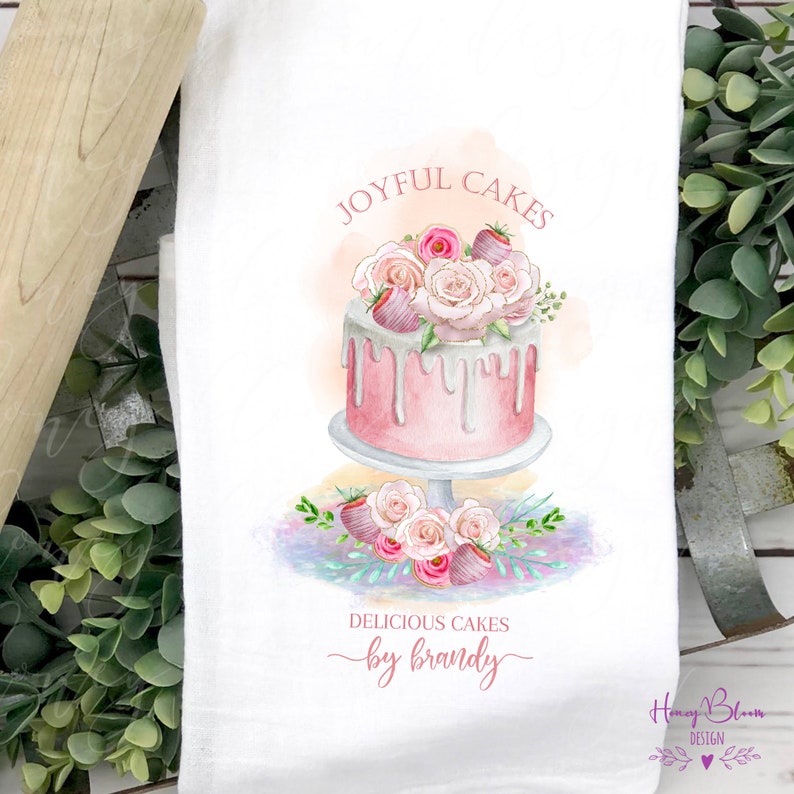Bakery Pink Cake Logo Fancy Cake Logo Cake Cupcakes Cookies - Etsy