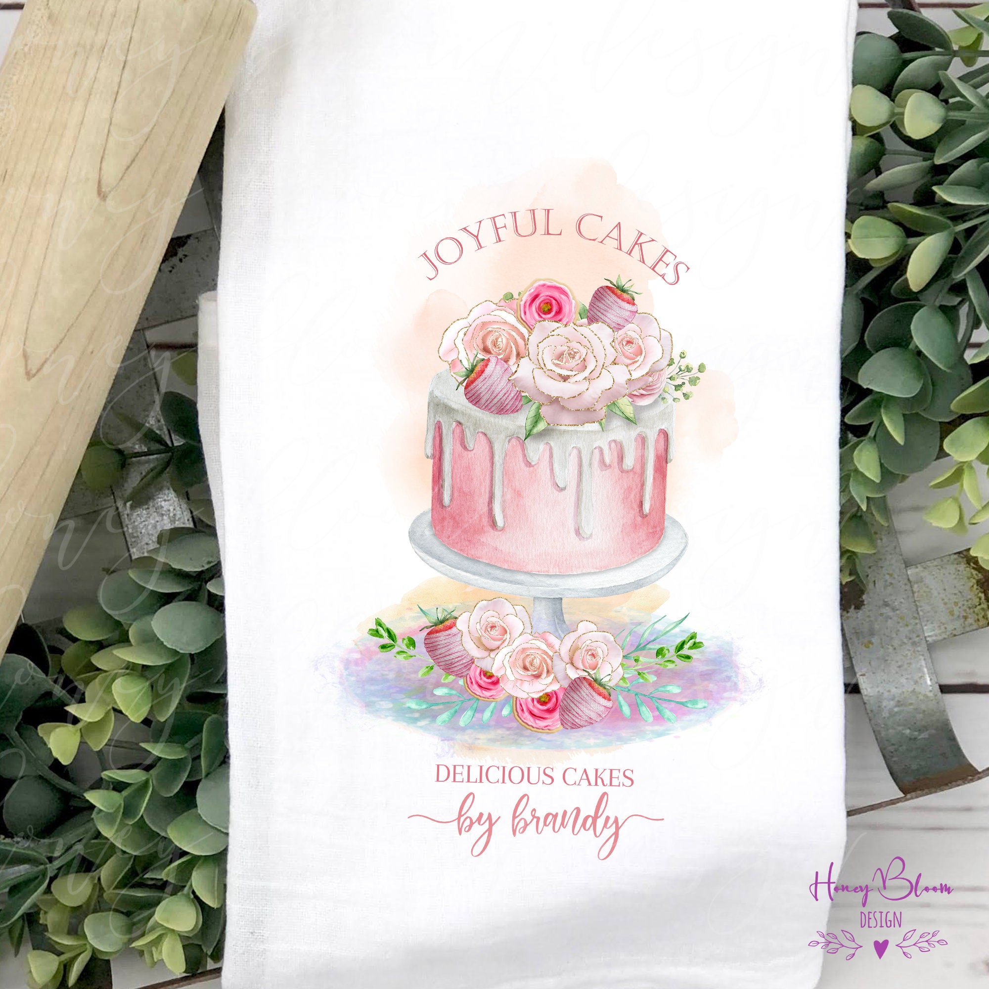 Bakery Pink Cake Logo Fancy Cake Logo Cake Cupcakes Cookies | Etsy