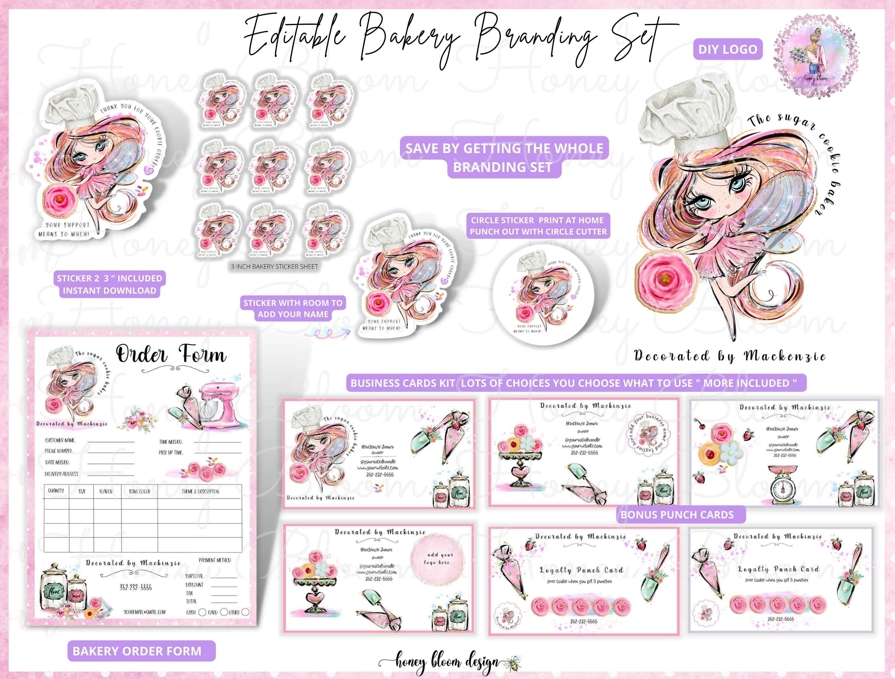 Bakery Business Bundle Cookies Bakery Logo Frosted Cookies - Etsy