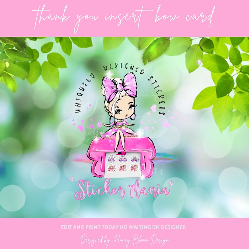 Sticker Maker Logo Blonde Hair Cutie on Printer Logo - Etsy