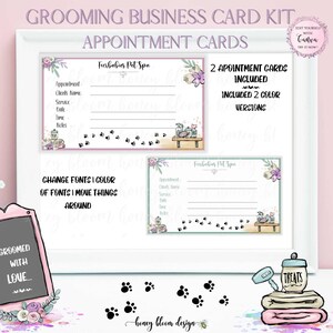 Mobil Groomer Business Card Kit, Dog Groomer Biz Card, Appointment Biz ...