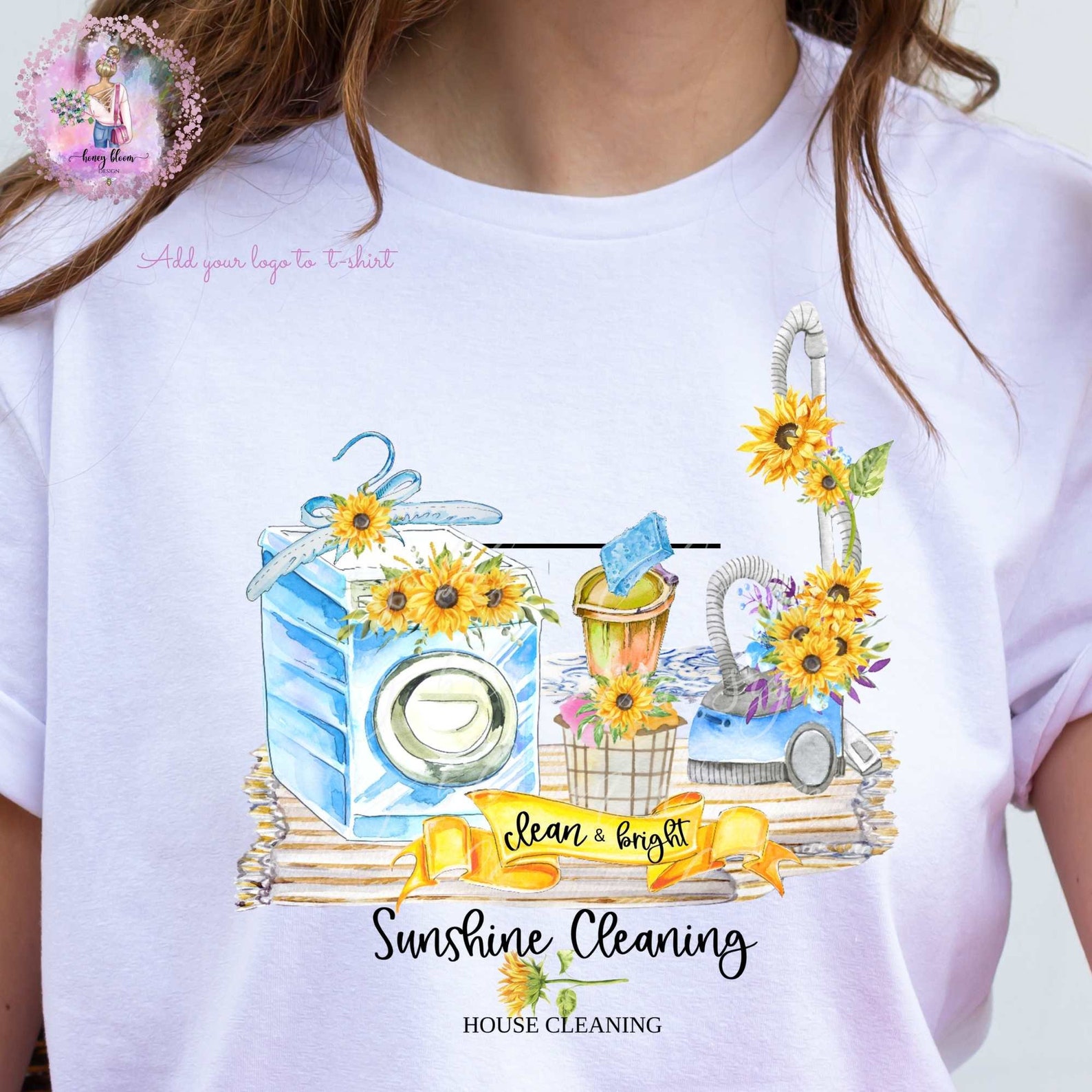 Sunflower Vacuum Cleaning Logo |washer Cleaning Supplies Logo ...