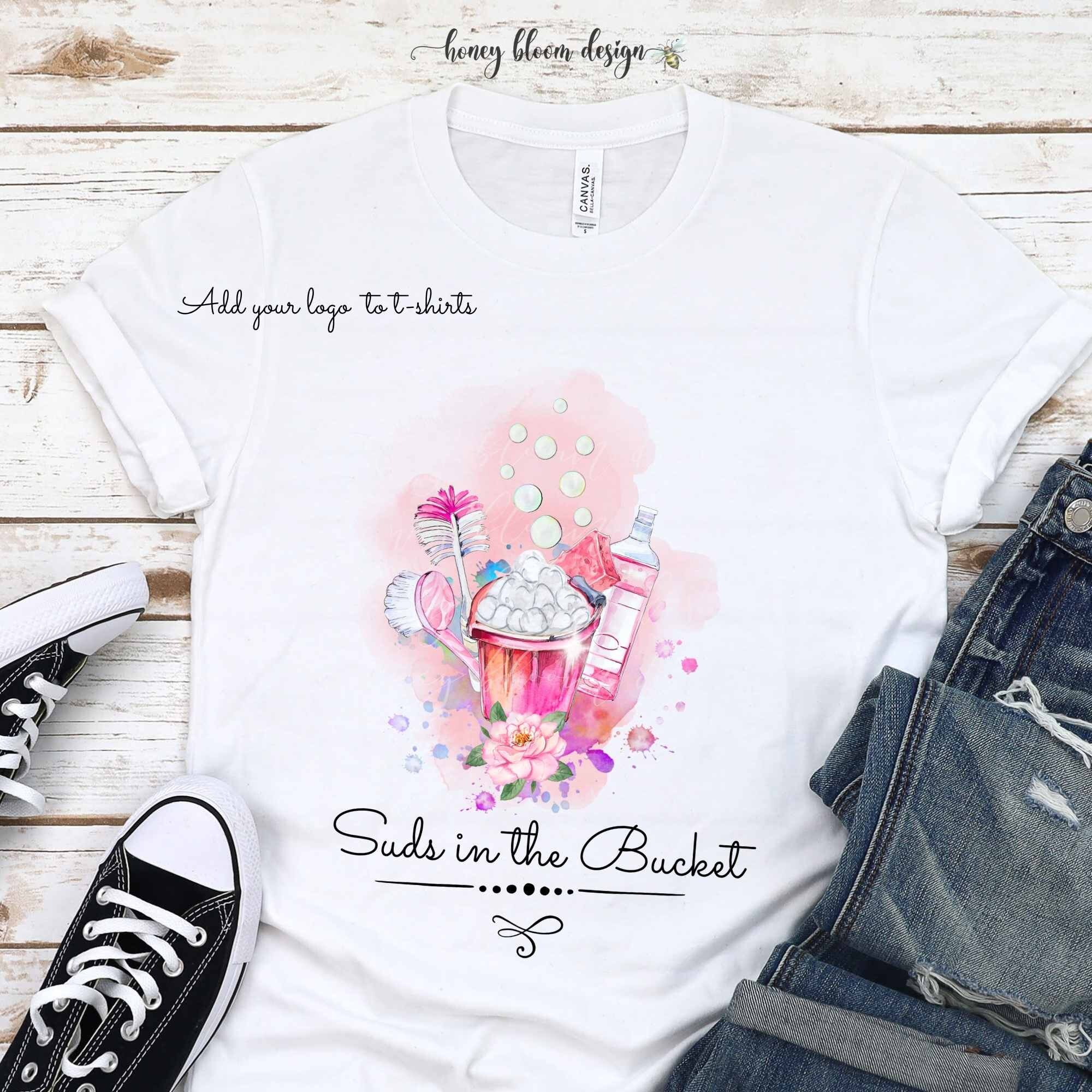 Pink Cleaning Logo, Cleaning Supplies Logo, Colorful Cleaning Service ...