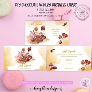 Chocolate Covered Fruit Business Card Chocolate Dipped Strawberry Card ...
