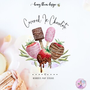 Chocolate Dripped & Dipped Logo, Chocolate Branding, Chocolate ...