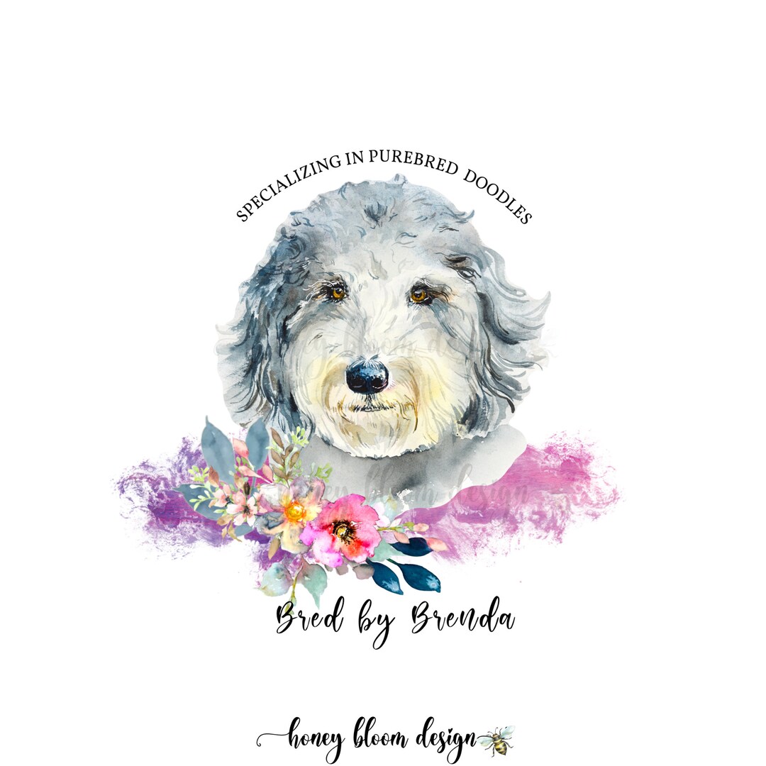 Doodle Dog Breeder Logo, Adorable Australian Doodle Logo, Pure Bred Dog ...