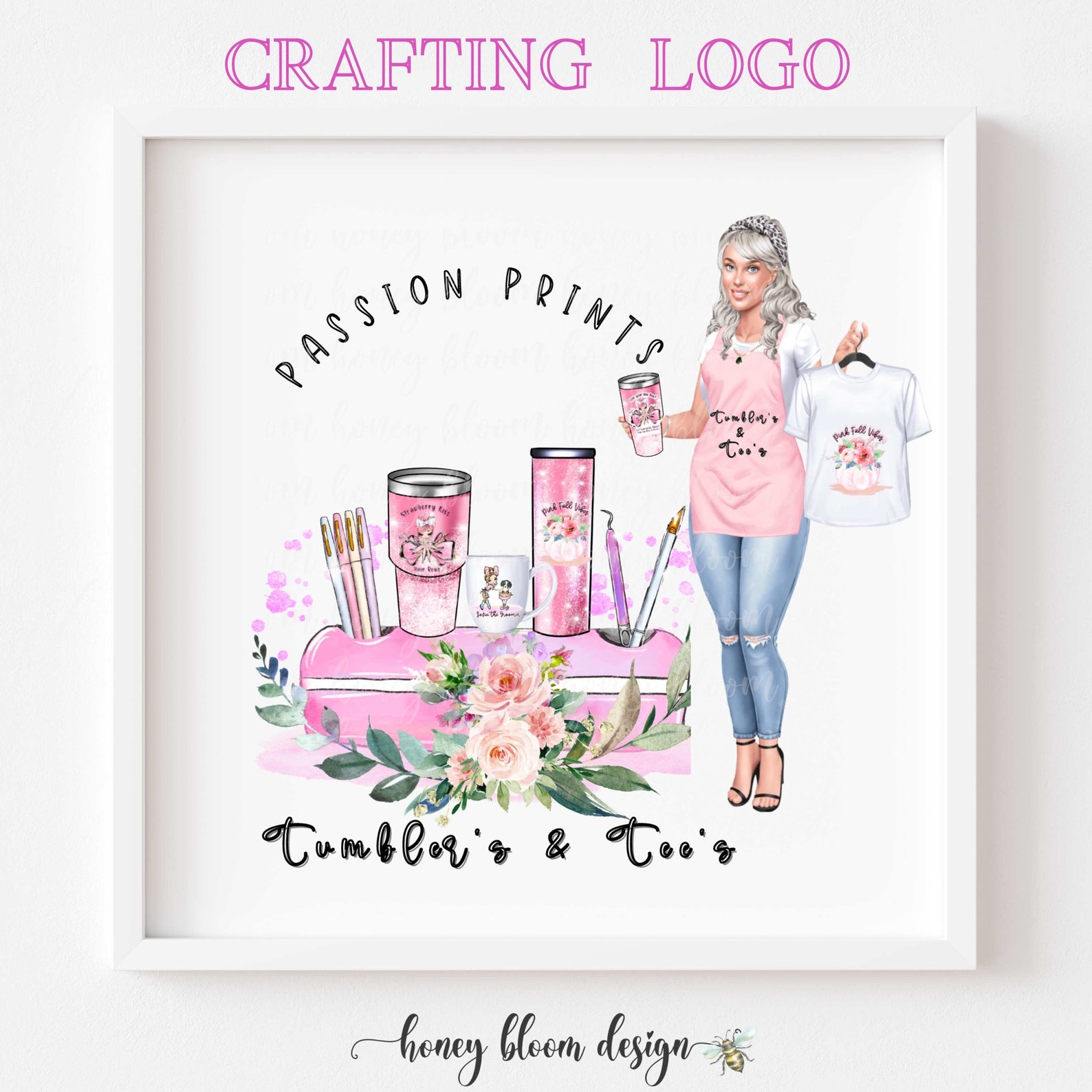 DIY T-shirt Cups Maker Logo Blonde Hair Women Holding T-shirt - Etsy