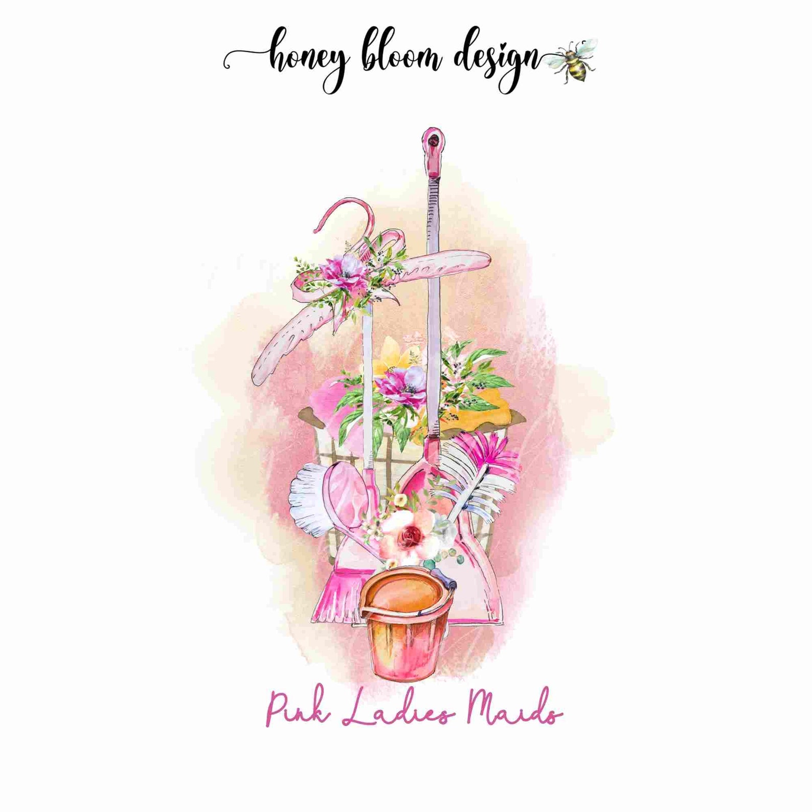 Pink Cleaning Logo Cleaning Supplies Logo Colorful Cleaning | Etsy