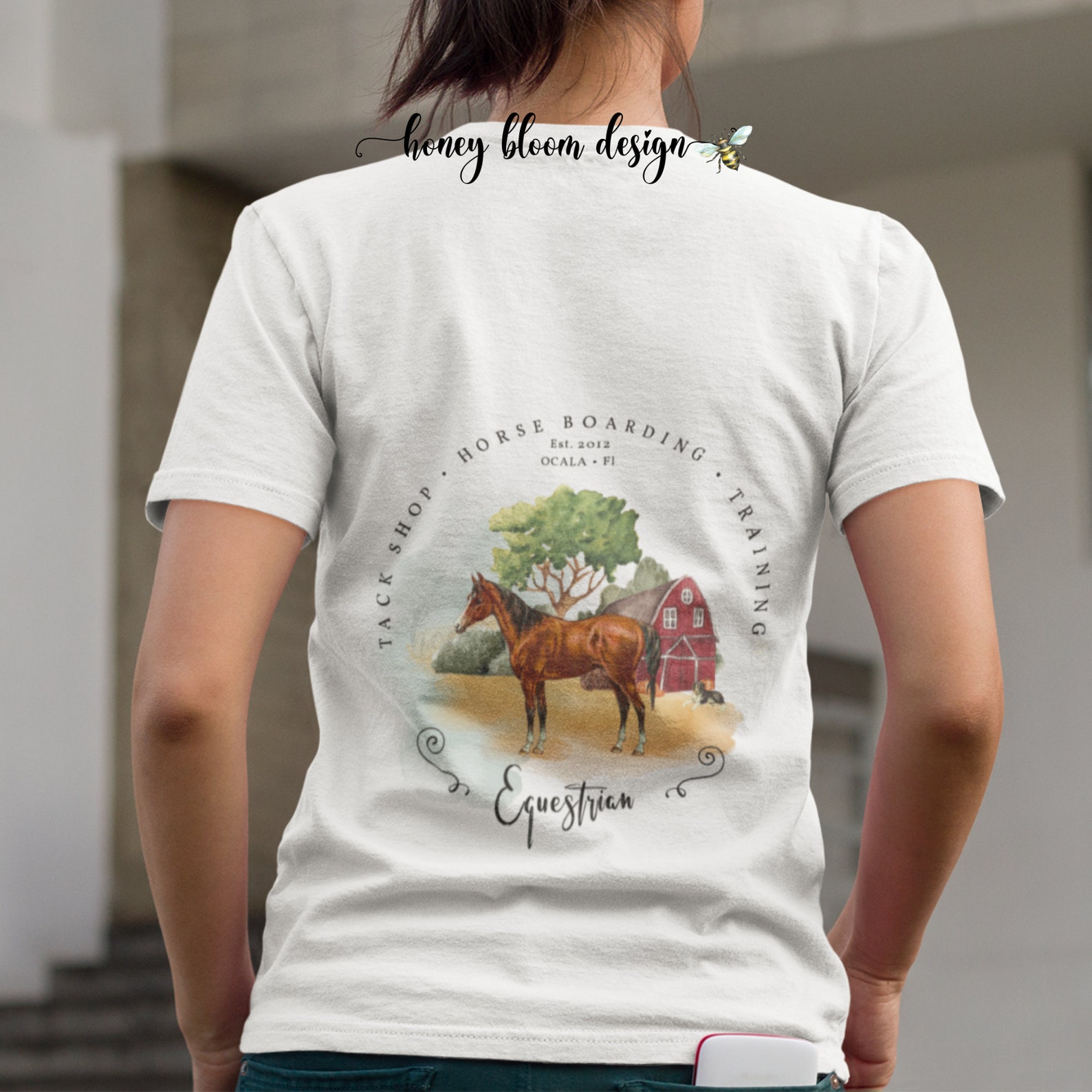 Horse Equestrian Logo Red Barn Horse Logo Riding Lessons - Etsy