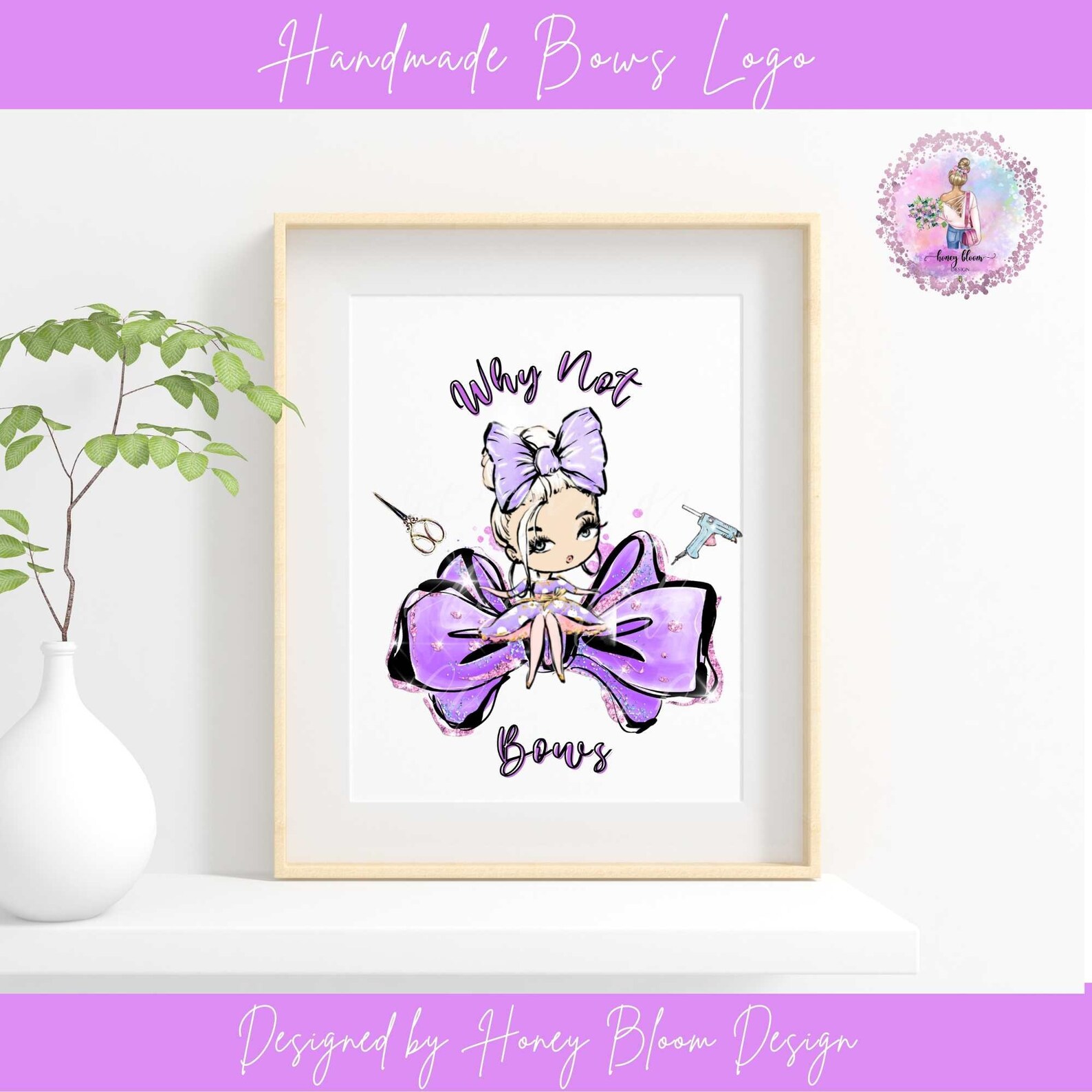 Handmade Bows Logo Blonde Hair Cutie on Bow Logo Bows Hair - Etsy