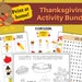Thanksgiving Activity Bundle | Word Search | Scavenger Hunt Cards ...