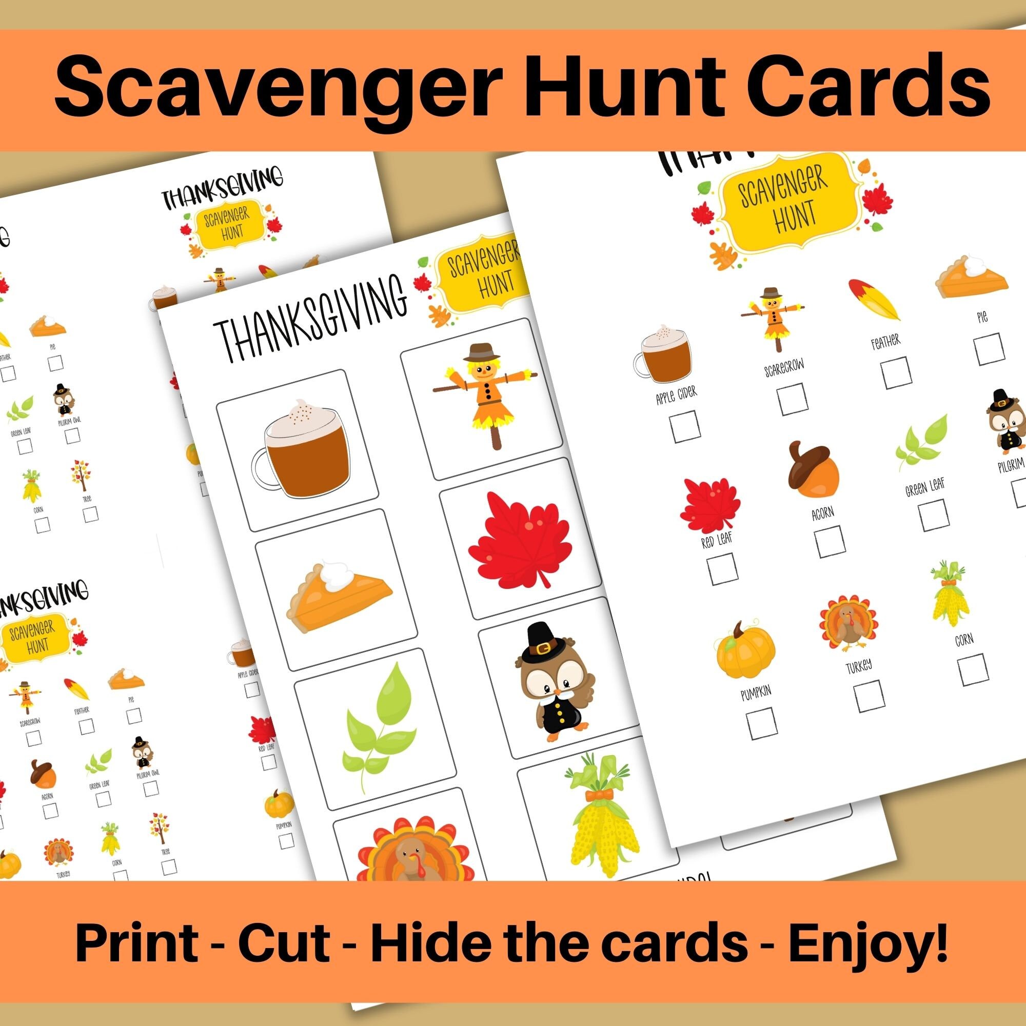 Thanksgiving Activity Bundle Word Search Scavenger Hunt - Etsy