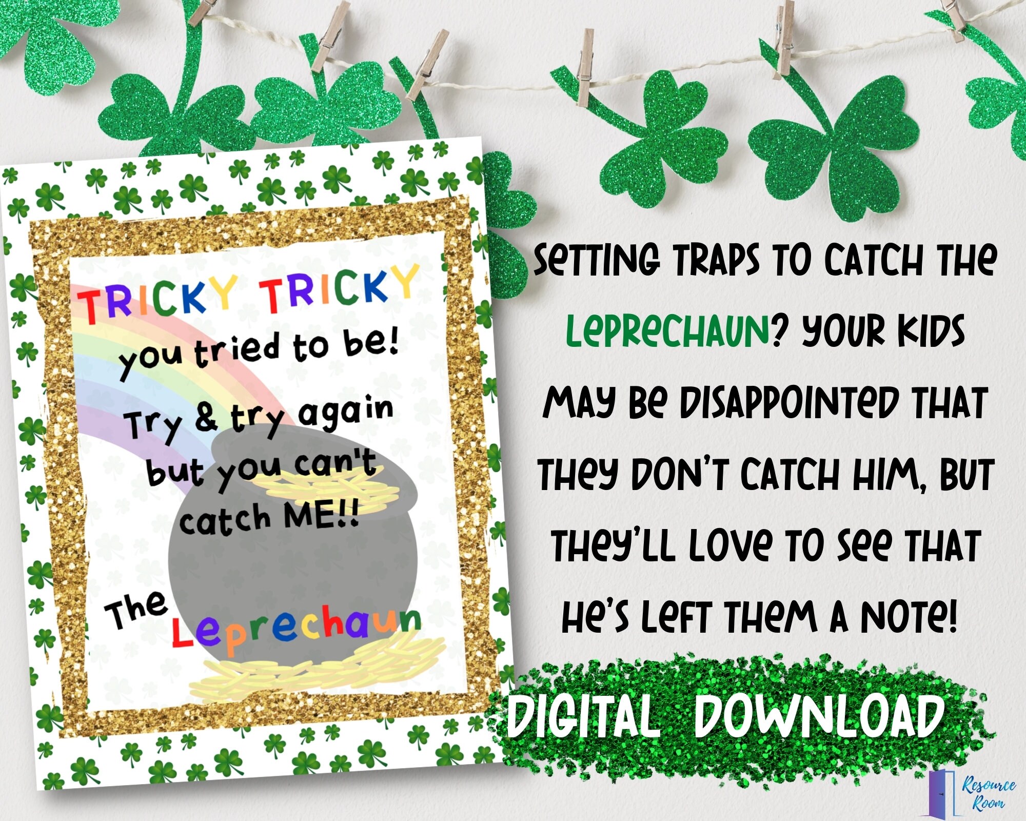 Leprechaun Note for Kids - Etsy