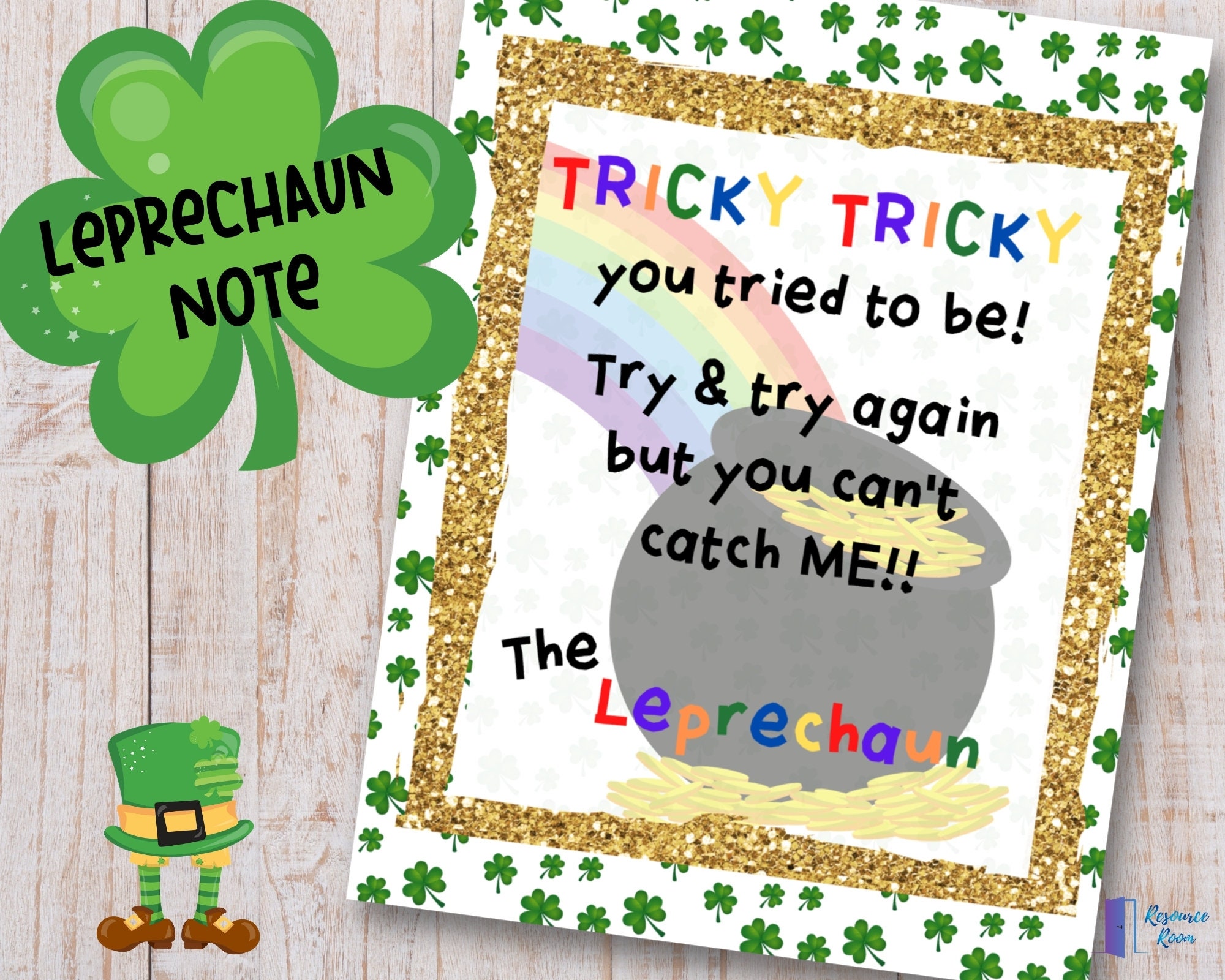 Leprechaun Note for Kids - Etsy