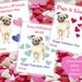 Pug Valentine Cards, Valentines for Kids, Printable Pug Valentines - Etsy