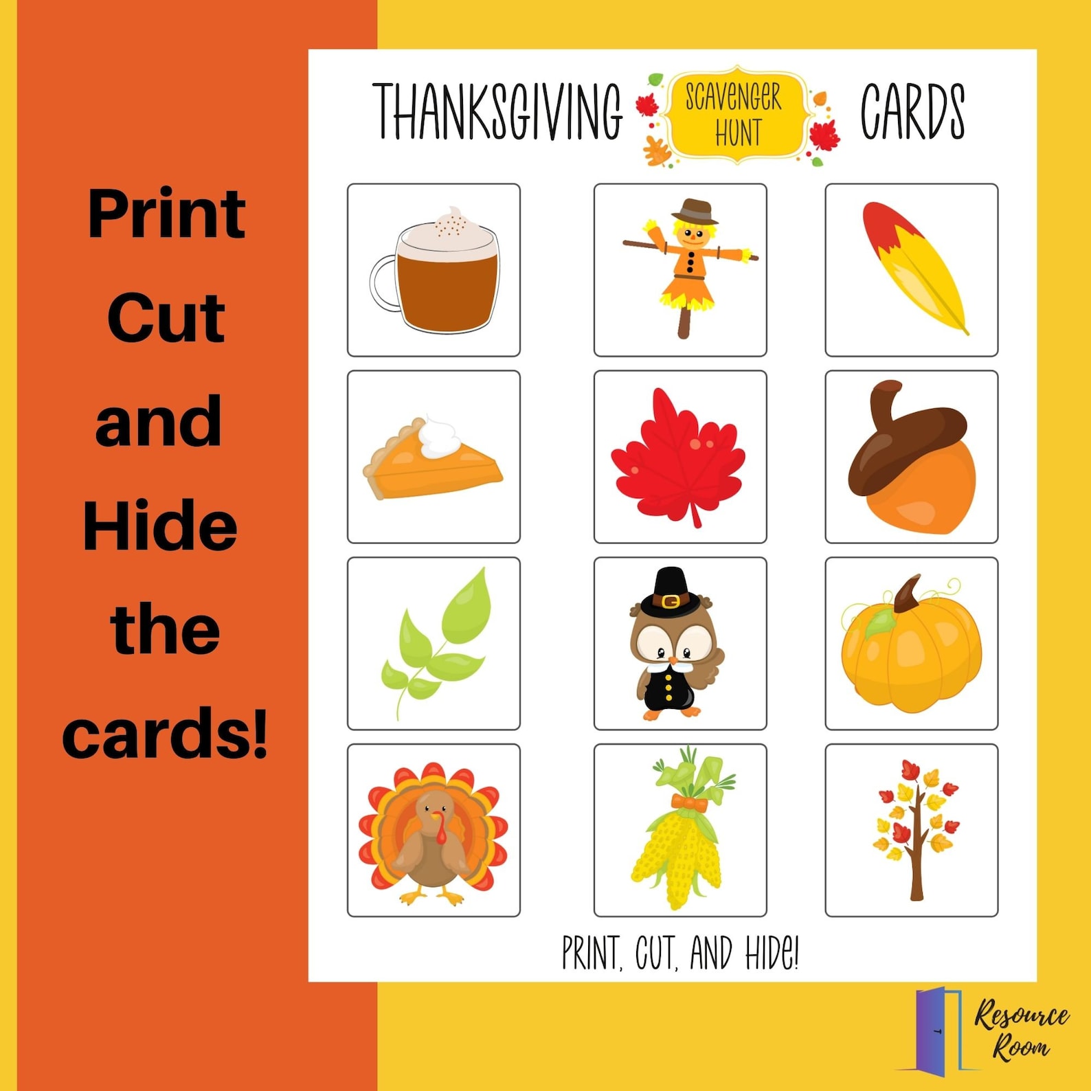 Thanksgiving Activity Bundle Word Search Scavenger Hunt - Etsy