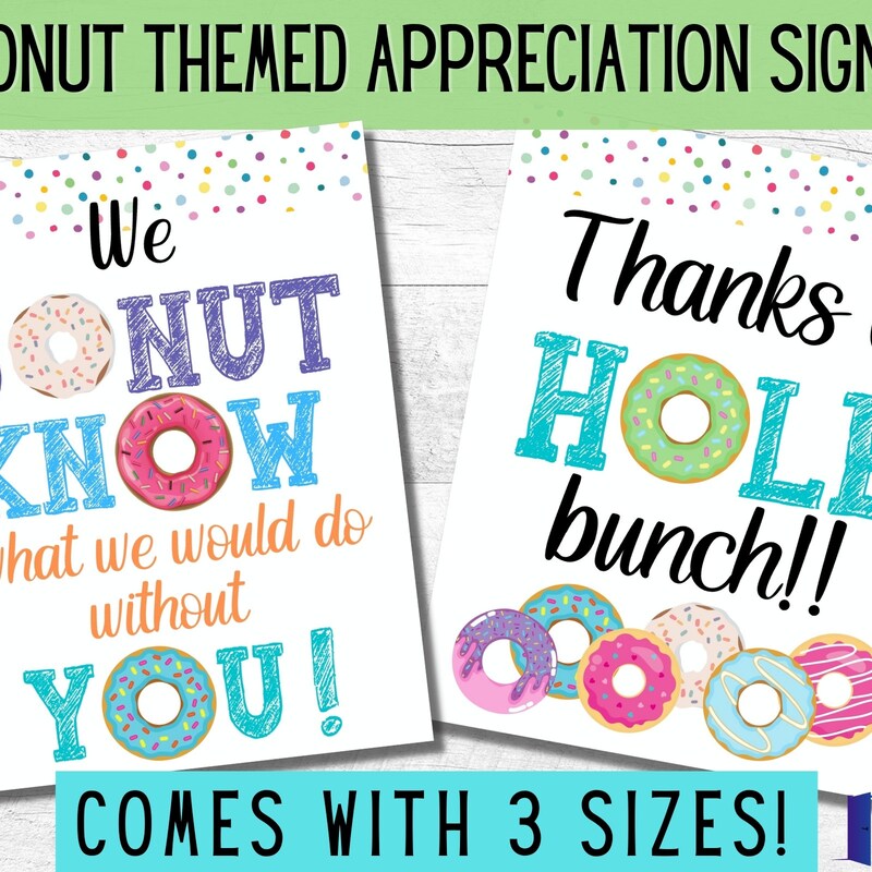 Donut Appreciation Sign - Etsy