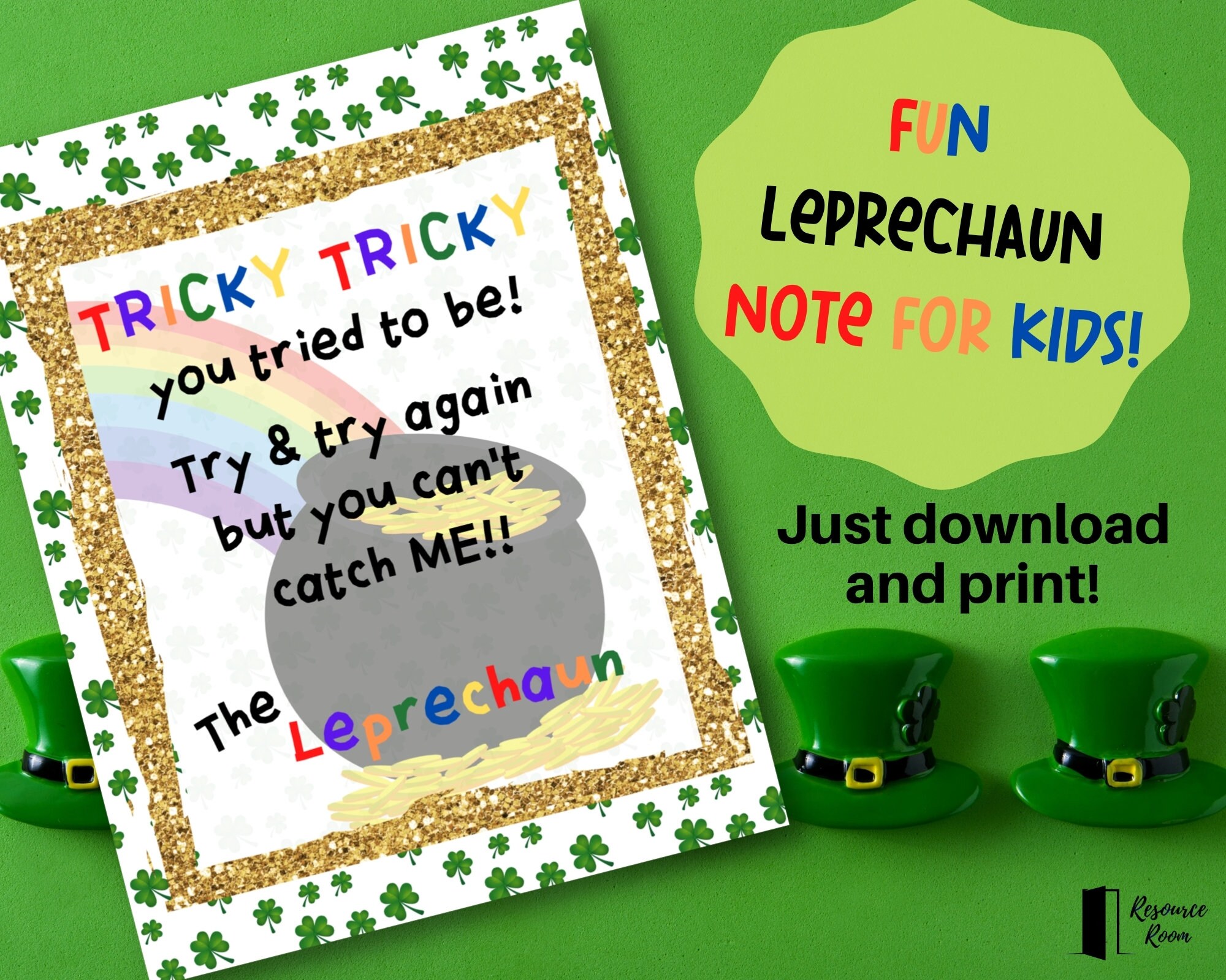 Leprechaun Note for Kids - Etsy