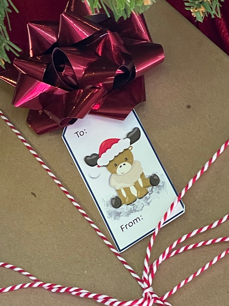 Christmas Arctic Animals Gift Tags: Printable Winter Holiday Tags (PDF ...