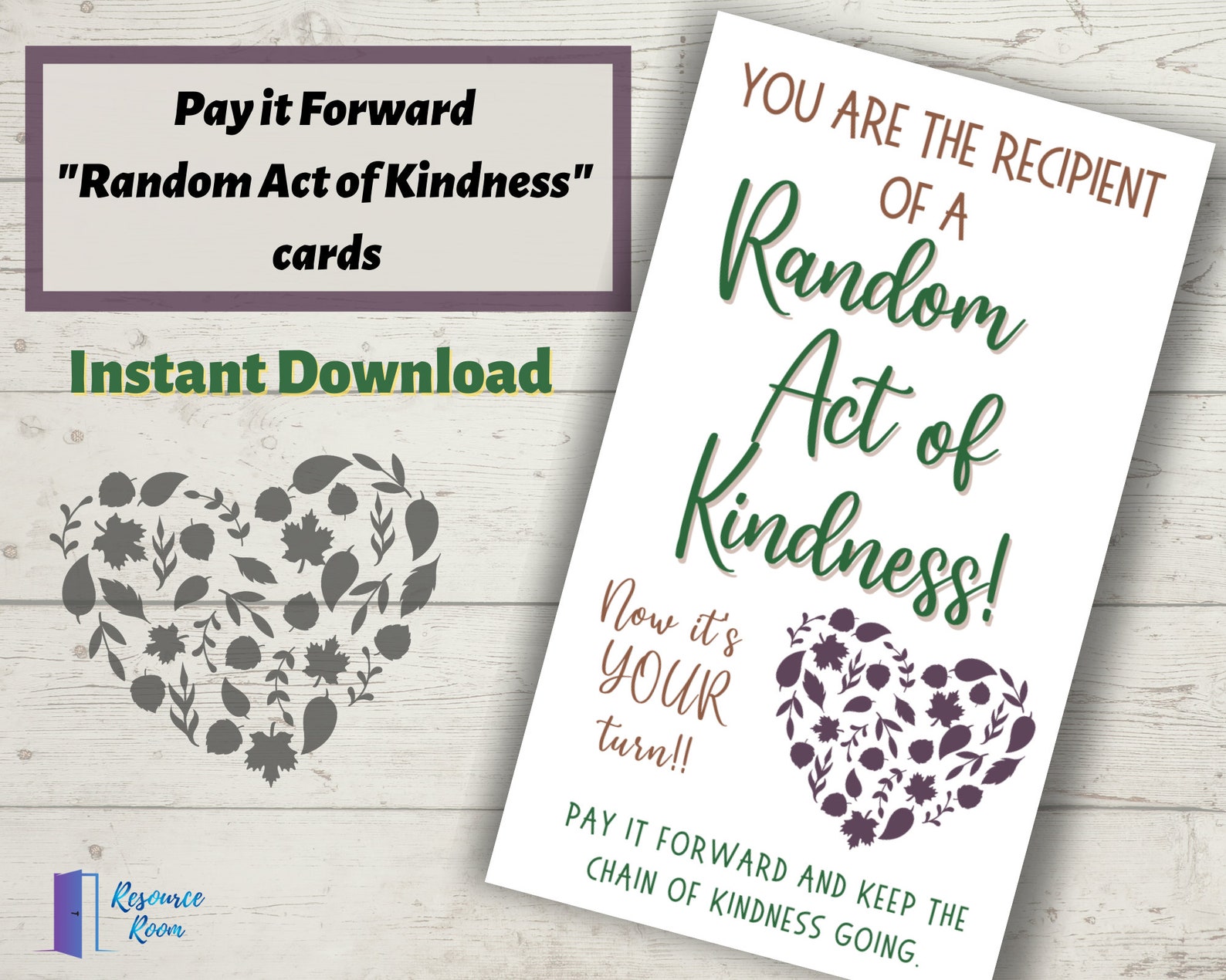 Random Act of Kindness Cards | Pay It Forward Kindness | Printable Acts ...