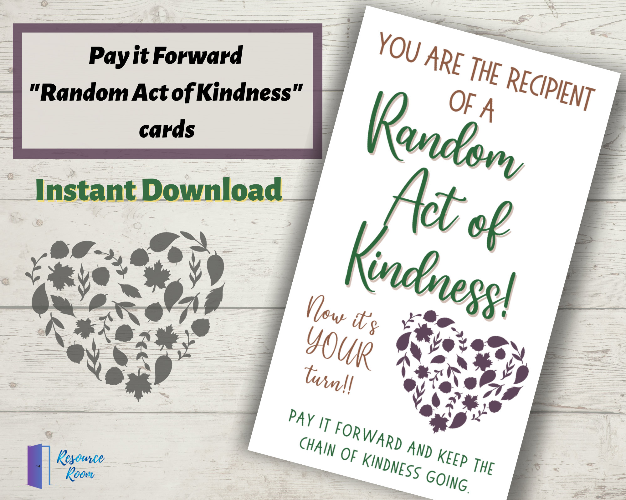 Random Act of Kindness Cards | Pay It Forward Kindness | Printable Acts ...