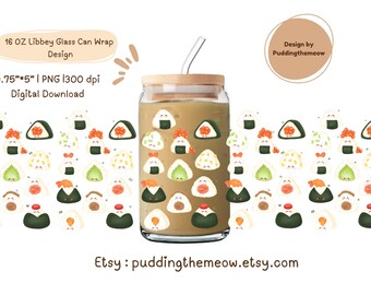 Cute Capybara 16oz Libbey Glass Can Wrap PNG | Cute Glass Wrap PNG ...