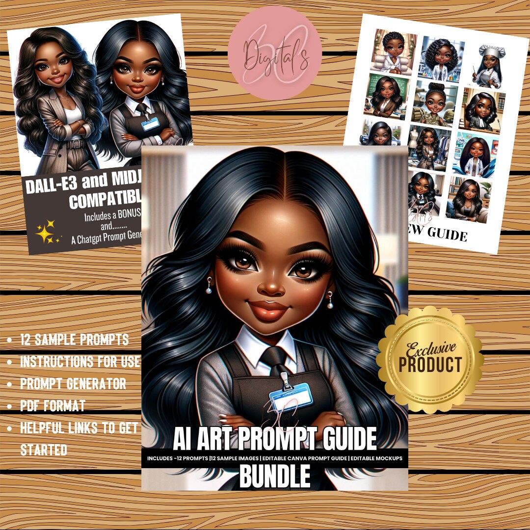 Ai Art Prompt Guide Dall-e 3 Midjourney 12 Sample Prompts - Etsy Denmark