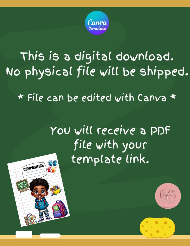 Editable Canva Notebook Cover Templates – 5 Back-to-school Printables ...