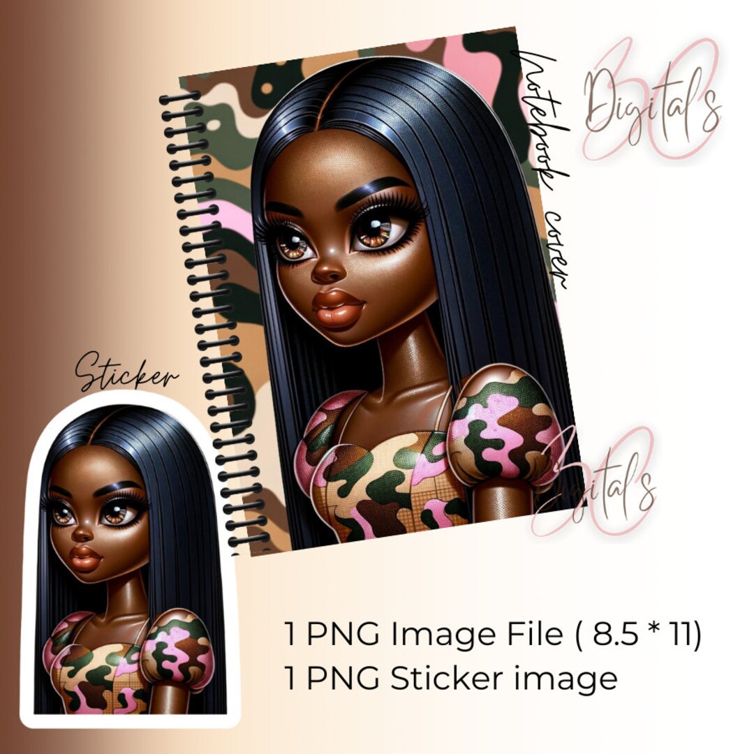 Bold Beauty Camo Sticker and Notebook Cover - Etsy