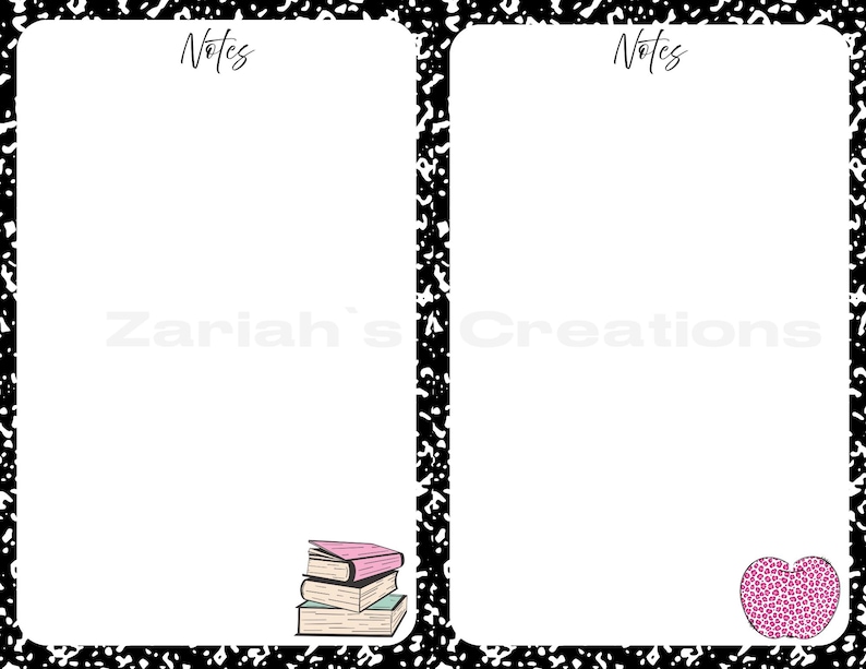 Editable Teacher Notes Template | Canva Digital Stationery | Printable ...