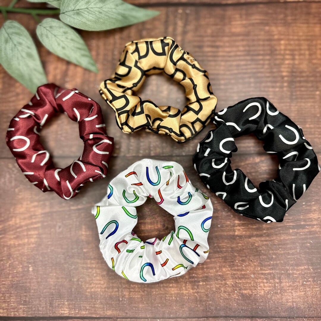 Satin Hair Tie Horse Scrunchies Elastic Scrunchy Gifts for Her Horse ...