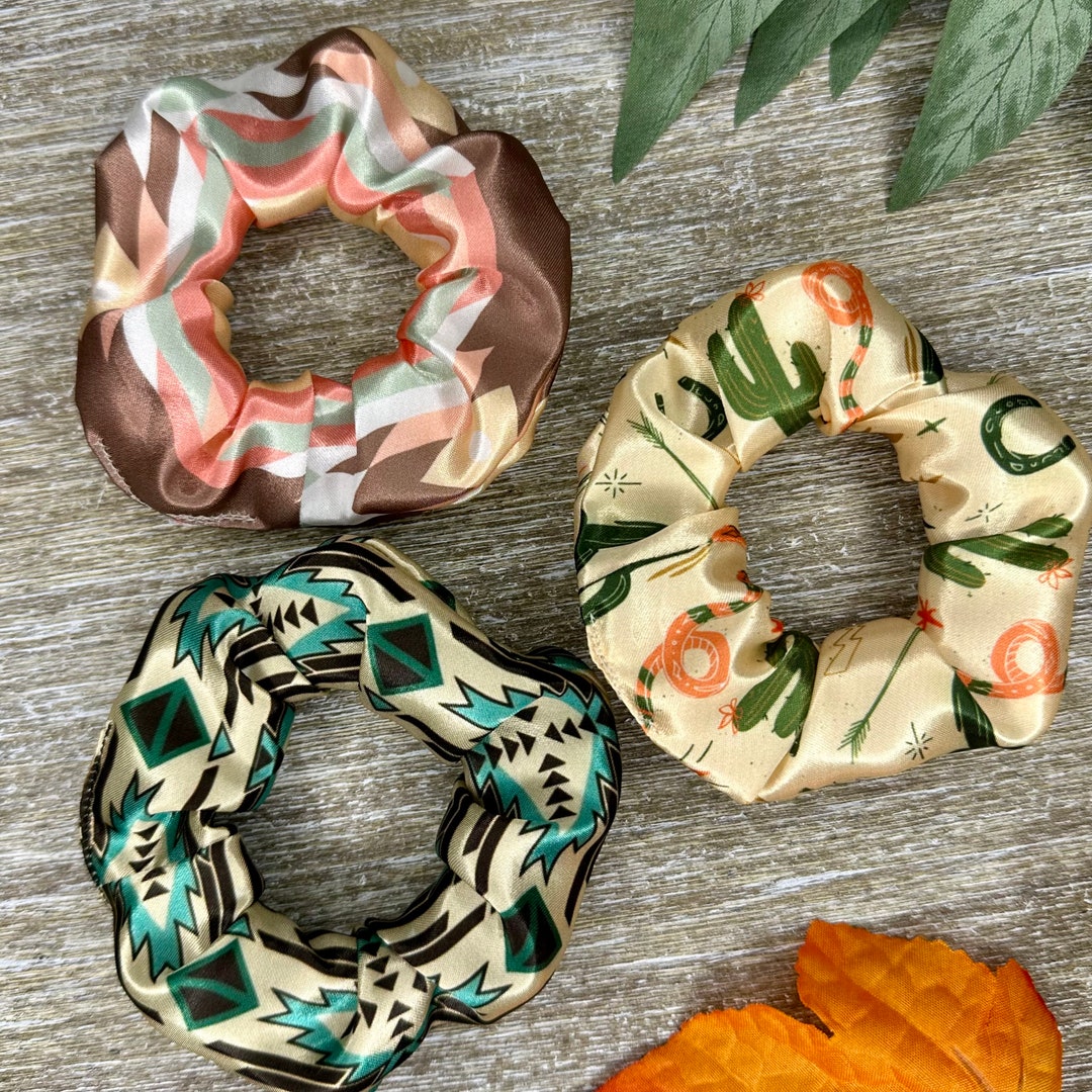 Satin Hair Tie Western Horse Scrunchies Elastic Scrunchy Gifts for Her ...