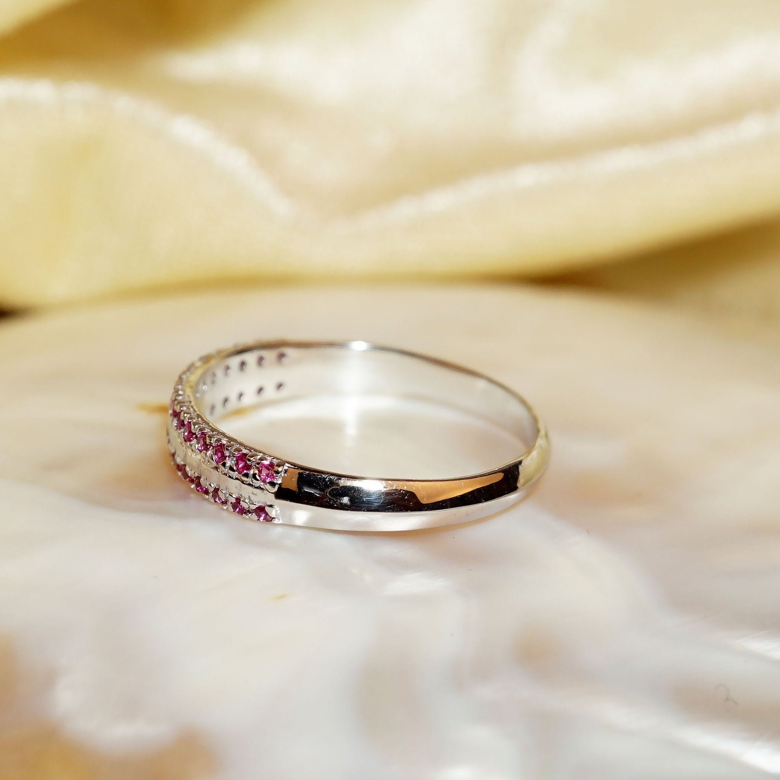 Round Ruby Ring / 14k Gold Ring / Genuine Ruby Ring / Natural - Etsy