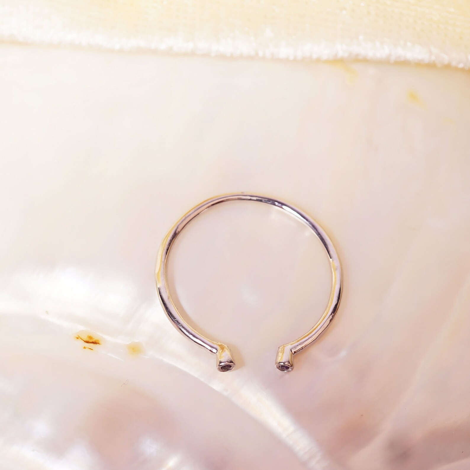 14k Gold Open Cuff Ring / Stackable Ring / Dainty Ring / | Etsy