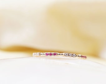 14k Gold Art Deco Ruby and Diamond Ring / Wedding Ring / | Etsy