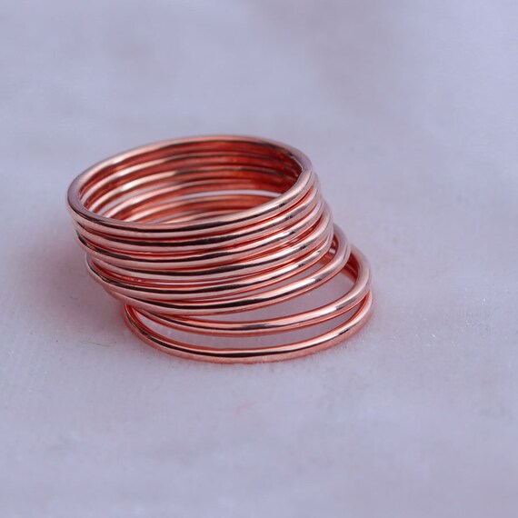 Stack Ring / Gold Stack Ring / 14k Gold Ring / Stackable Ring | Etsy