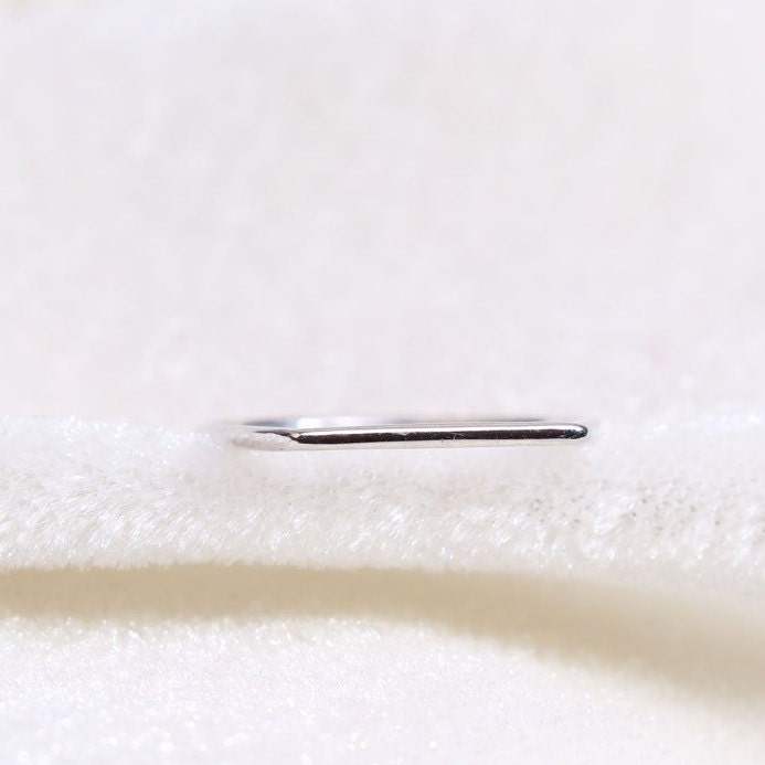 D Ring / Alphabet Ring / 14k White Gold / Stackable Ring / 14k | Etsy