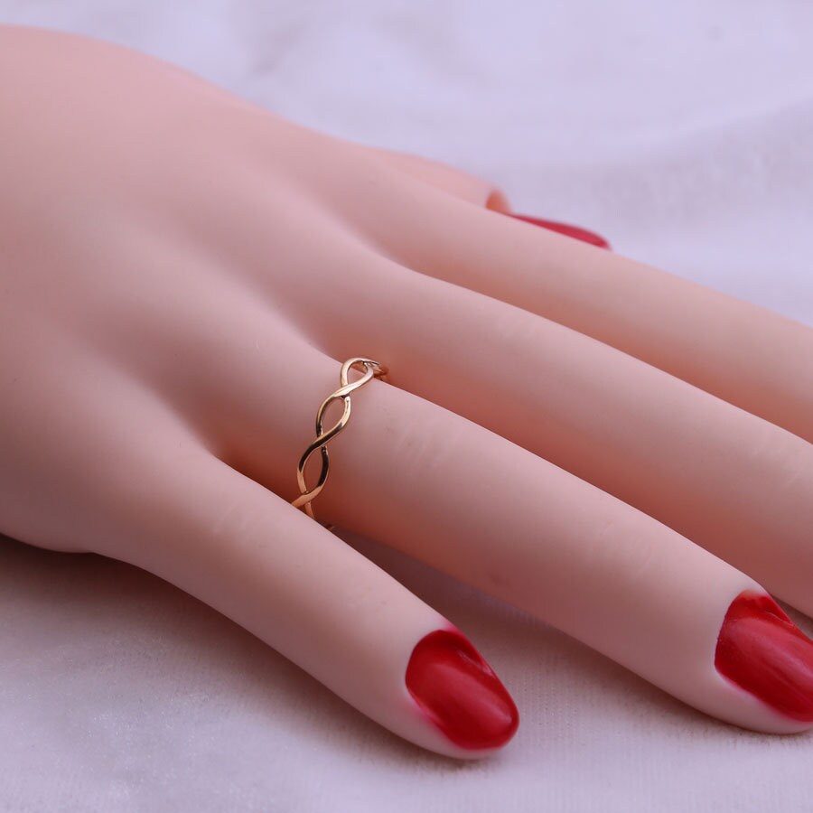 Twist Ring / Infinity Twist Ring / 14k Yellow Gold / Stackable | Etsy